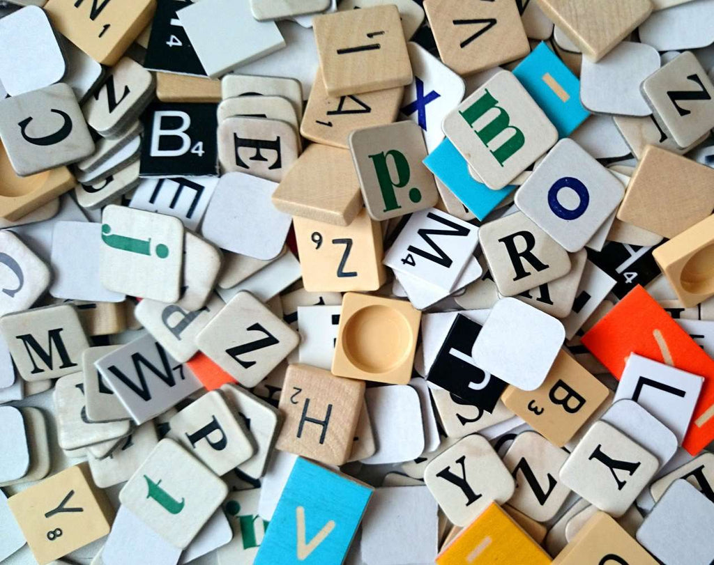 300+ pcs mixed letter tiles, lot letter mix, game pieces. Assortment s ...