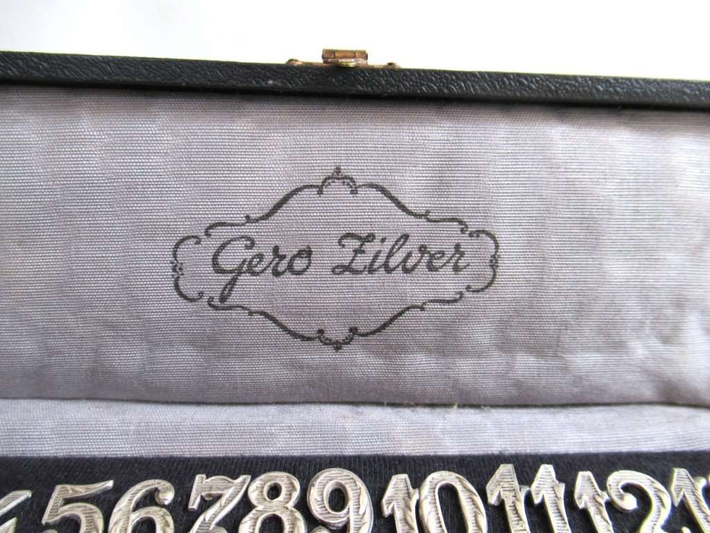 Antique Silver Plated Gero Table Numbers, Gero Silver, Wine Glass Mark ...