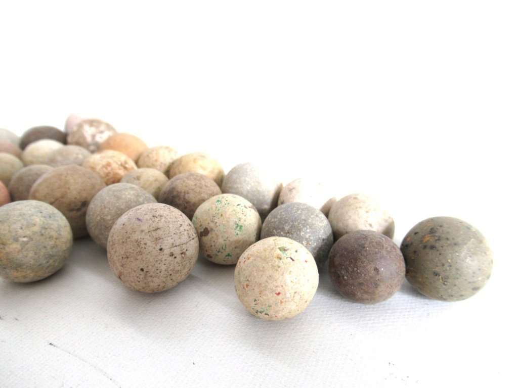 Set of 30 Antique Clay Marbles, Antique marbles. – UpperDutch