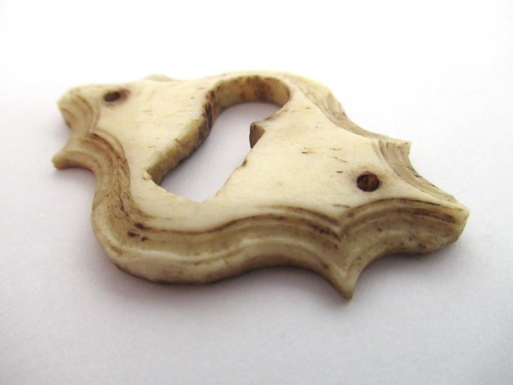 Antique Bone Keyhole cover, plate, bone escutcheon, keyhole frame ...
