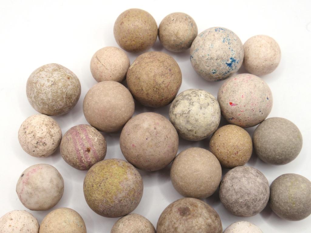 Set of 30 Antique Clay Marbles – UpperDutch