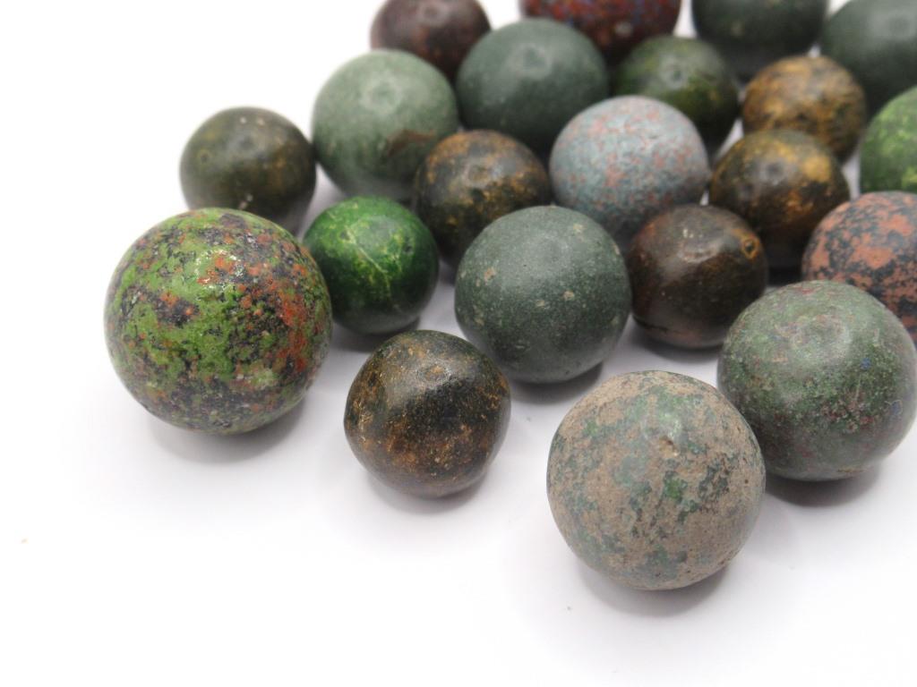 Set of 30 Antique Mixed Marbles – UpperDutch