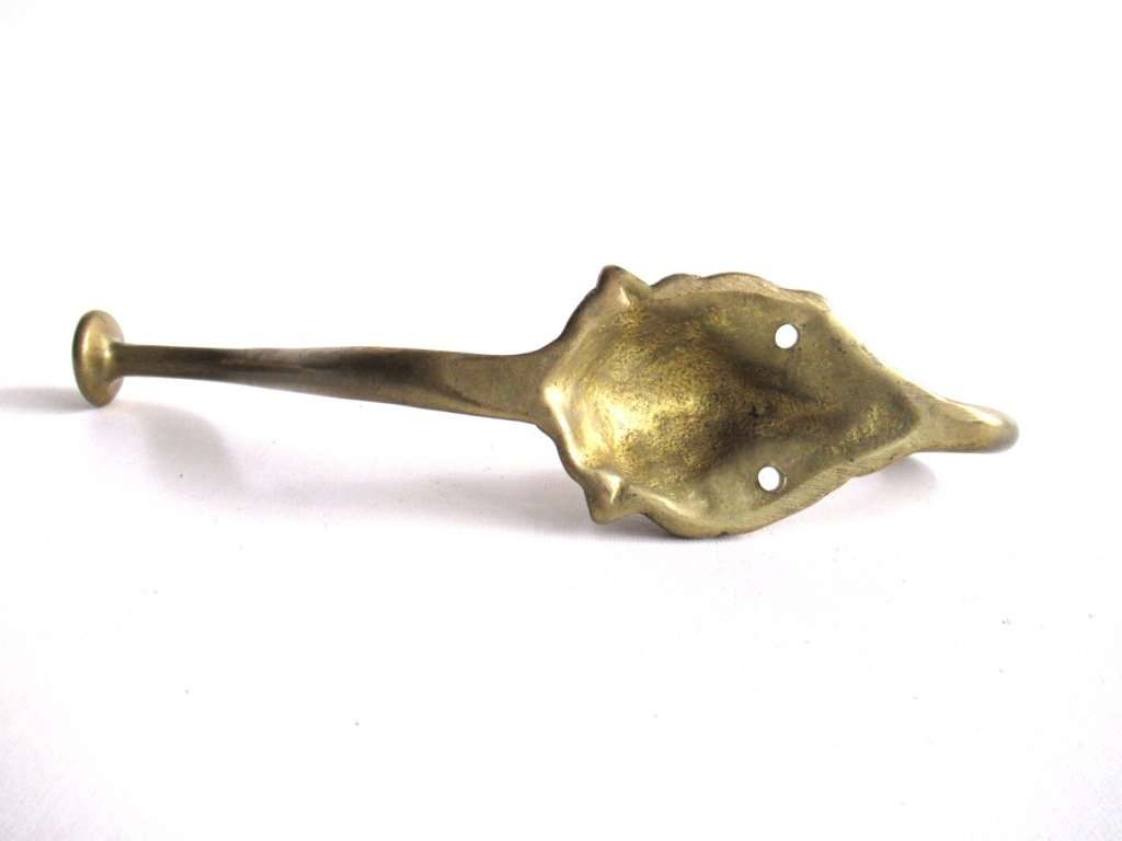 Set of 5 Lion hooks Solid Brass Lion Head Wall hook - Coat hooks. Deco ...