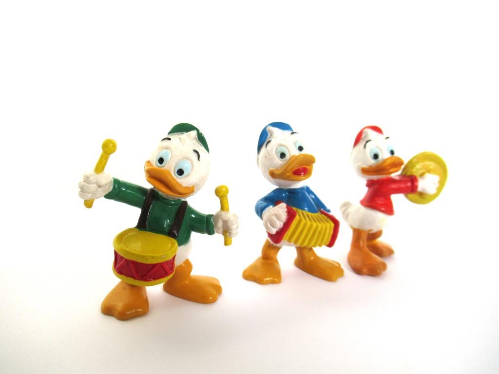Vintage Huey, Dewey en Louie figures Bullyland, Bully figures – UpperDutch