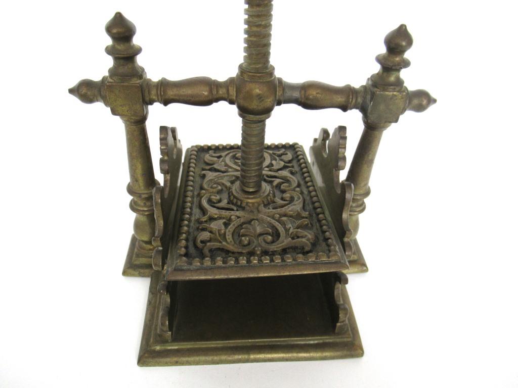 Playing Card Press, Heavy Antique Solid brass Victorian style - Antiqu ...