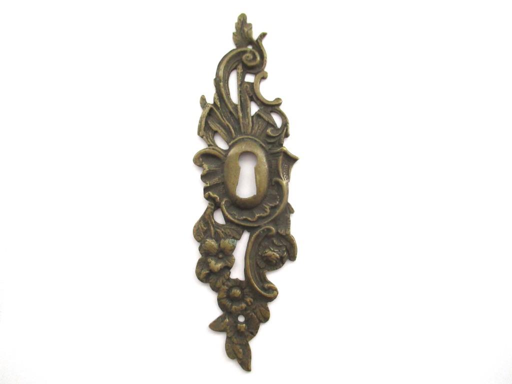 Antique ornate Keyhole Cover 5 inch, escutcheon, keyhole frame, victor ...
