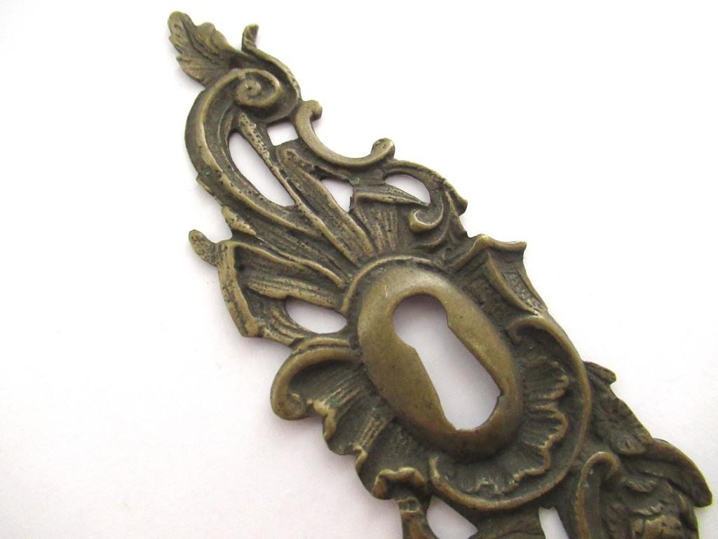 Antique ornate Keyhole Cover 5 inch, escutcheon, keyhole frame, victor ...