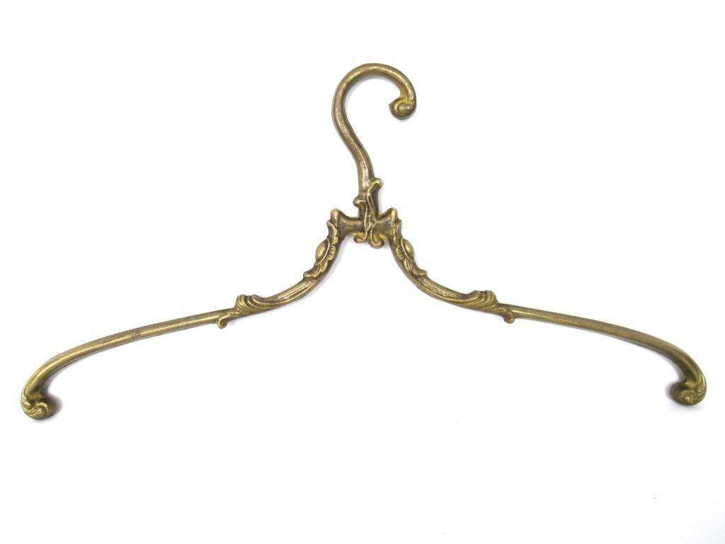 Brass Clothes Hanger, Clothes Hangers, Antique French Coat hanger, Wed ...