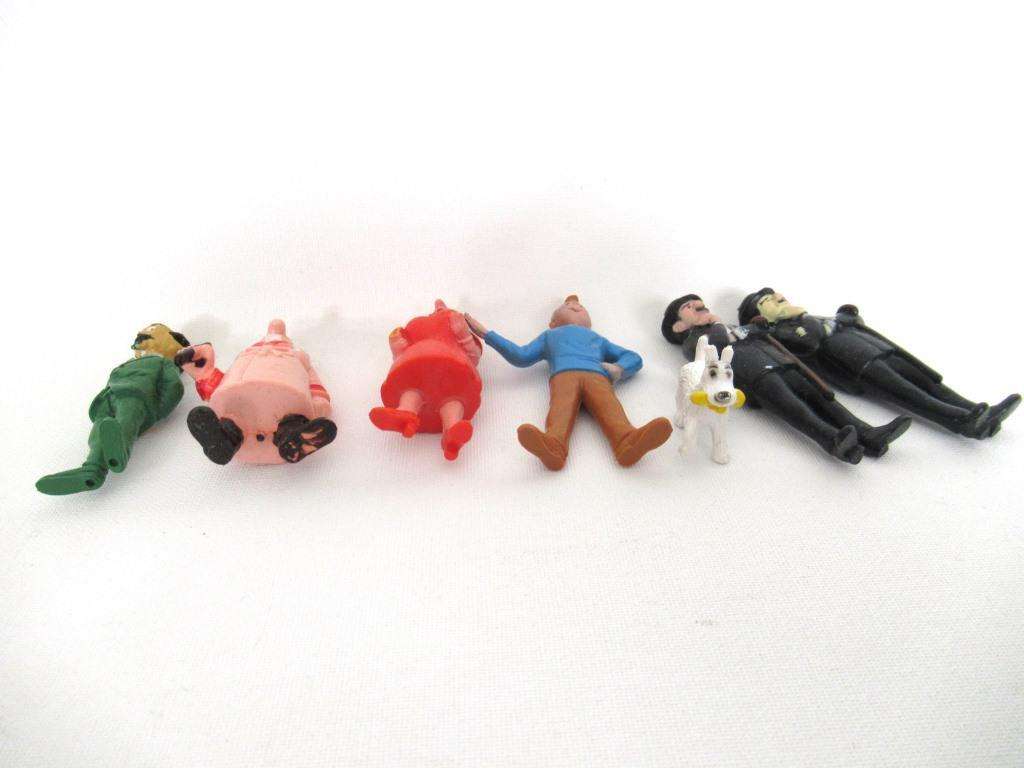 TinTin Set of 7 Vintage Belvision 1973 pvc figurine's Thomson, Snowy ...
