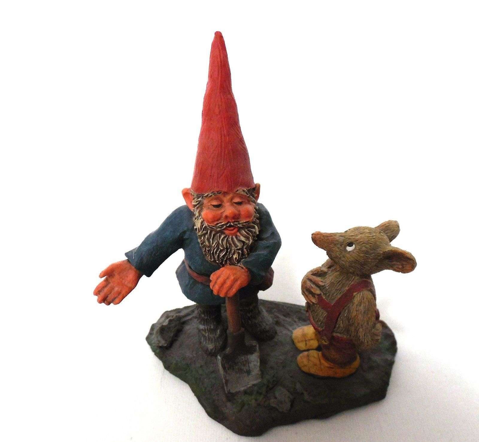 Gnome with shovel and mouse figurine. 'Al with Mouse' Part of the 2001 ...