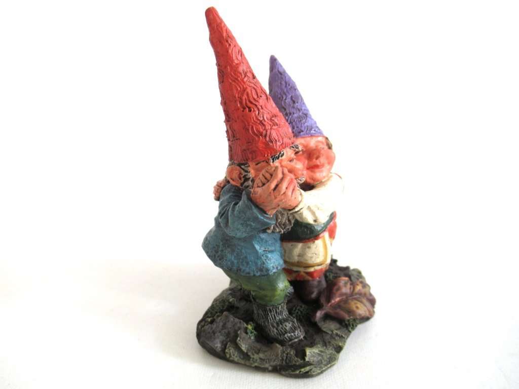Rien Poortvliet gnome firgurine, Dancing Gnome couple. Classic Gnomes ...