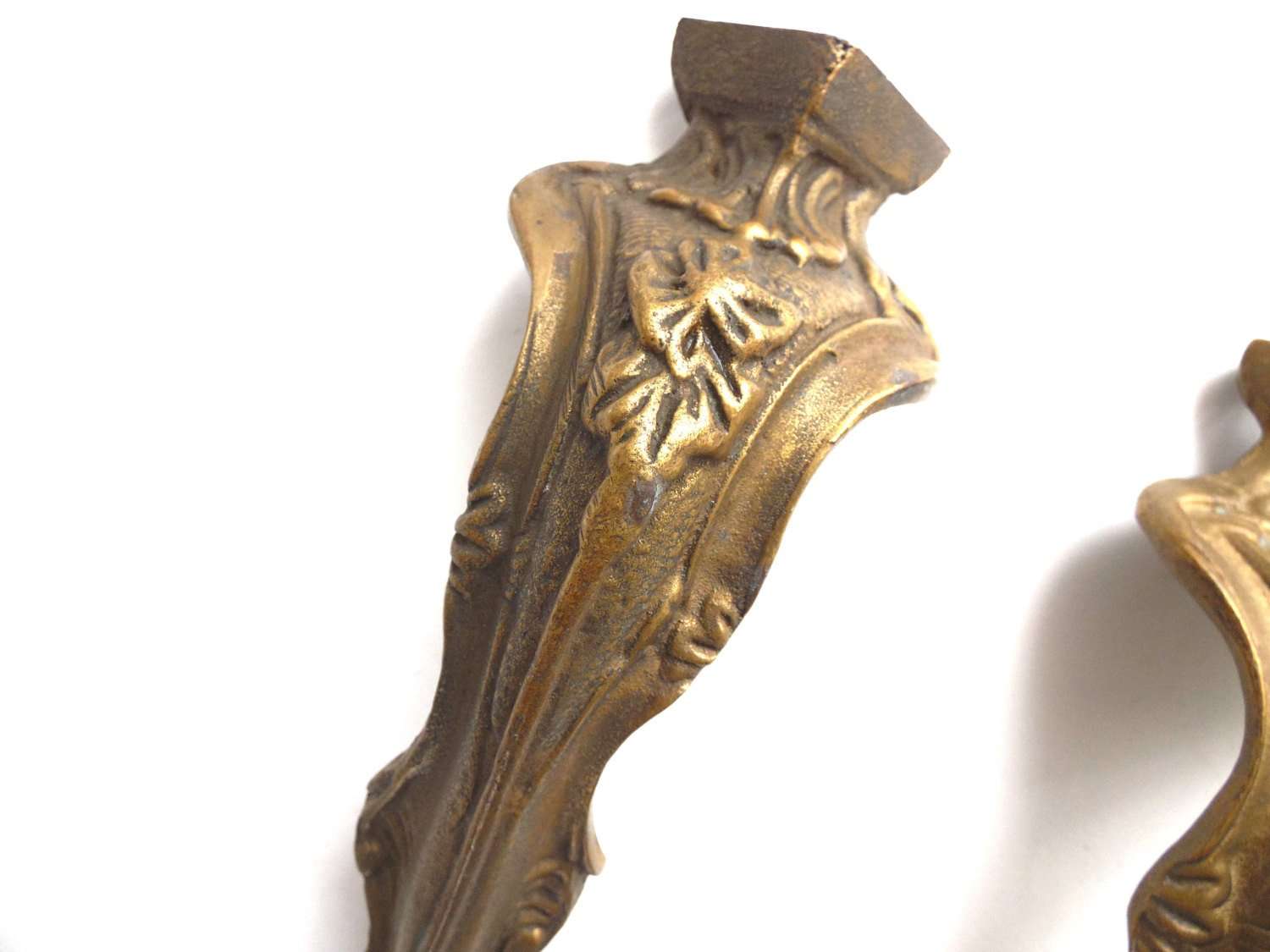 Table Legs. Set of 2 pcs Antique Brass Table Legs. Antique decoration ...