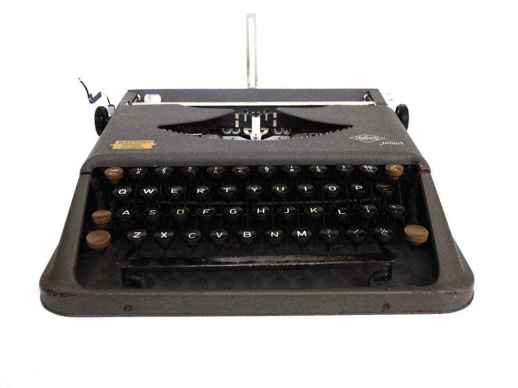 Working Typewriter 1950's Halberg Junior. QWERTY keyboard. 1952, rare ...