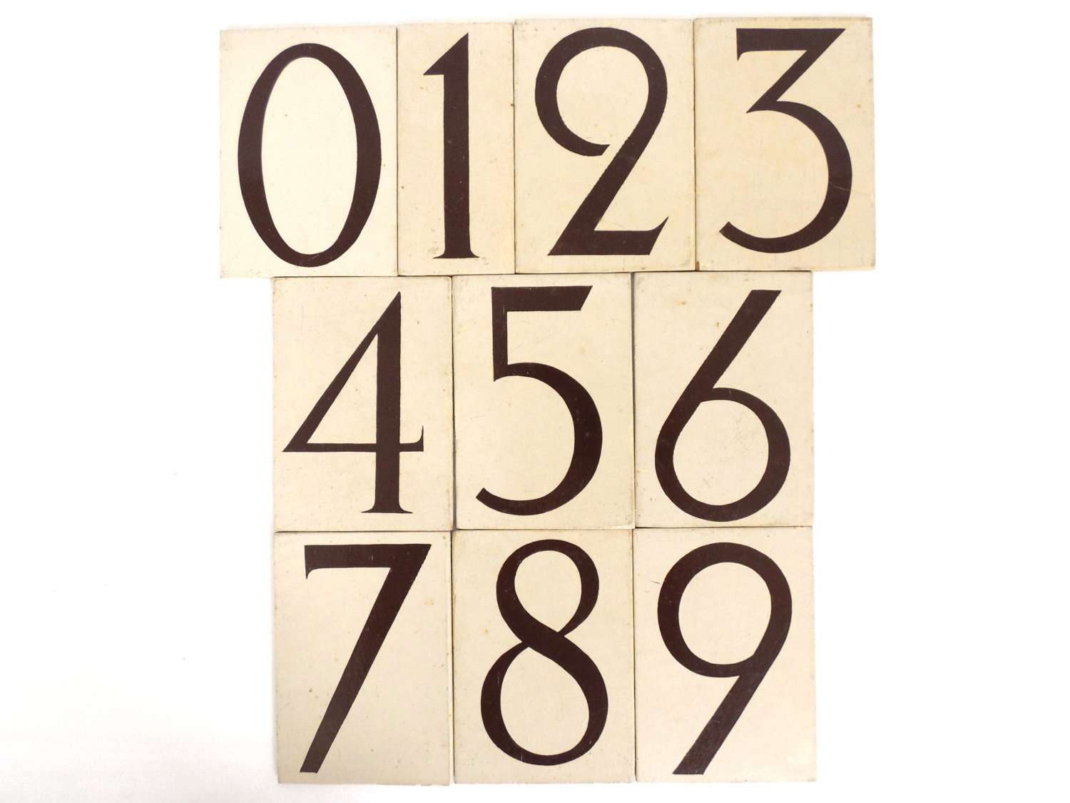 ONE Antique Four, wooden Number 4, Authentic Hand painted Number four ...