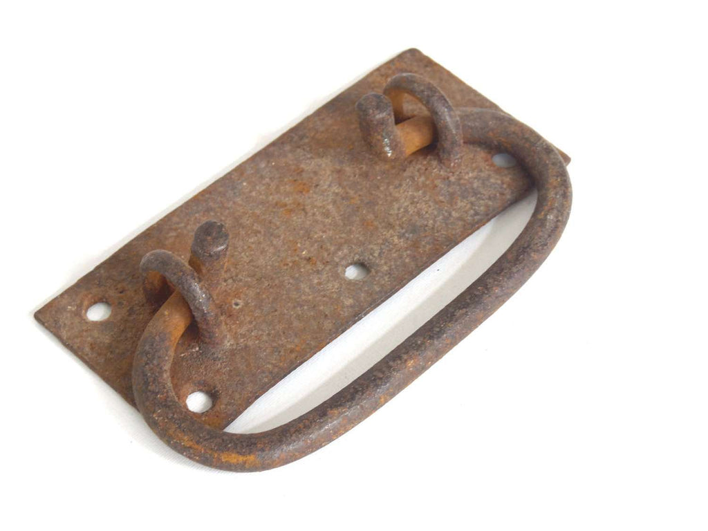 Large Rusty Antique Chest Handle / Drawer Handle / drop pull. Rustic h ...