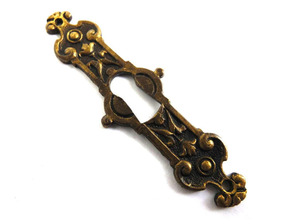 Antique Solid Brass Keyhole plate, cover, escutcheon, Antique key hole ...
