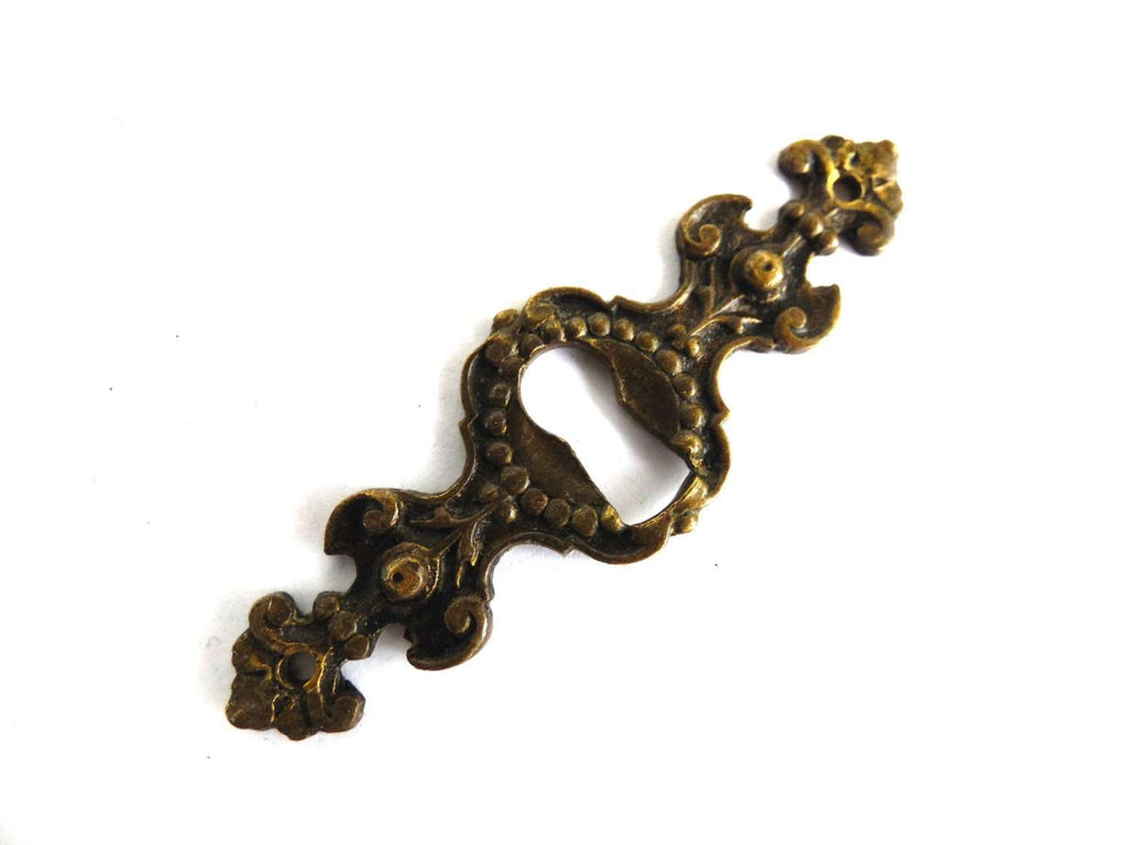 Antique Solid Brass Keyhole plate, cover, escutcheon, Antique key hole ...