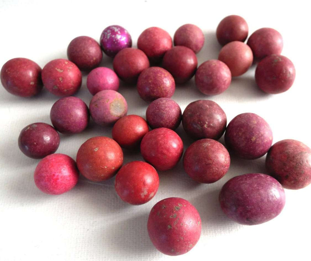Clay Marbles, Set of 30 Pink Antique Clay Marbles, Antique marbles ...
