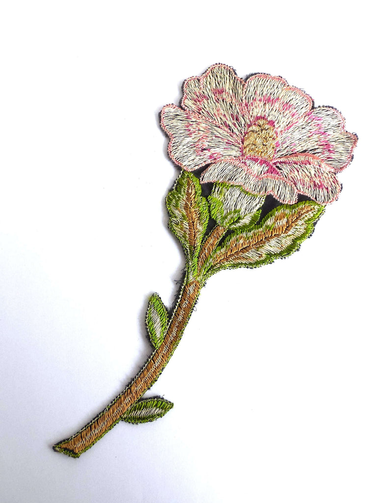 Antique Flower Applique, 1930s embroidered applique. Vintage floral pa ...