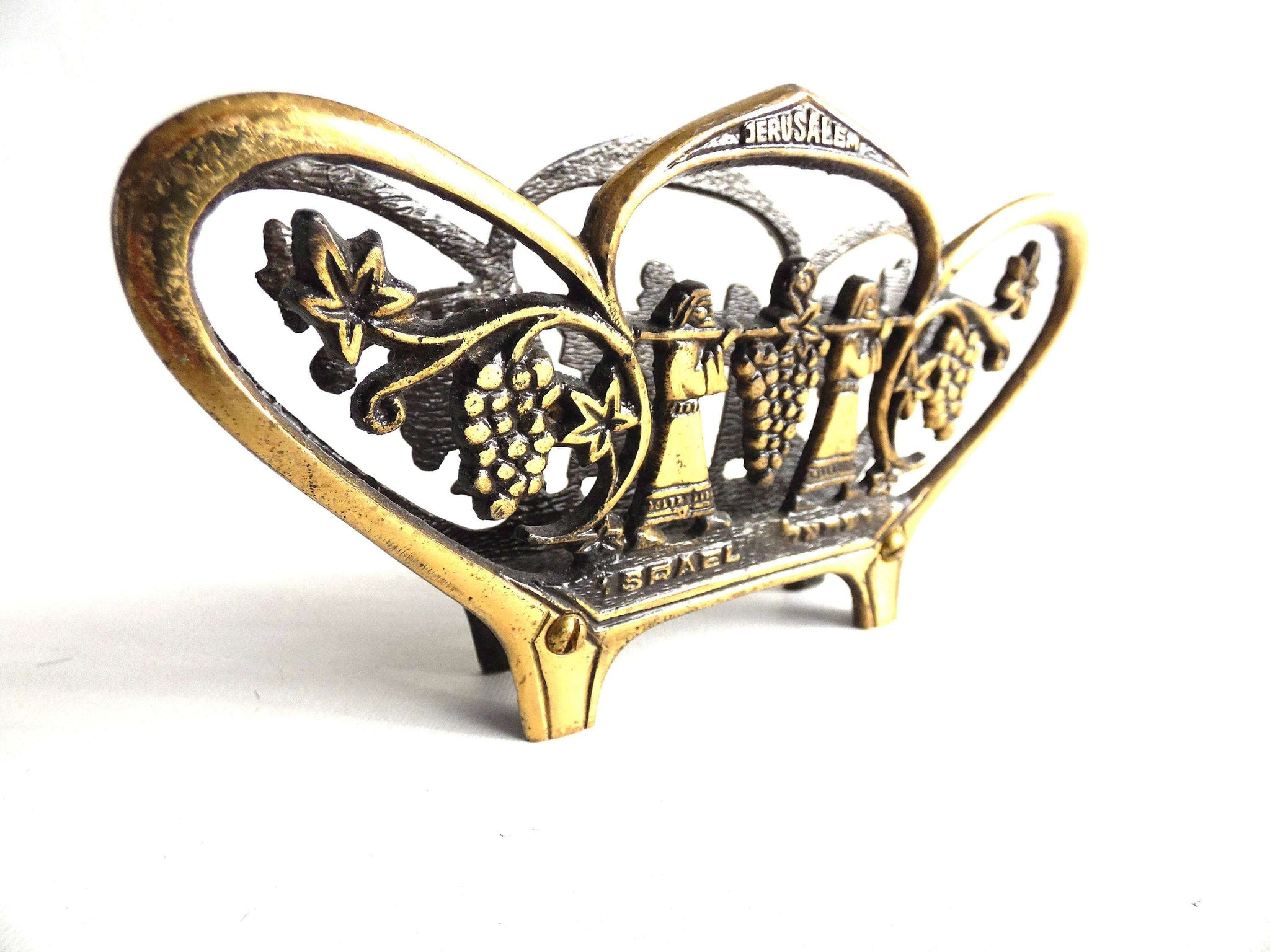 Solid Brass Napkin Holder made in Israel, Letter Holder, home decor ...