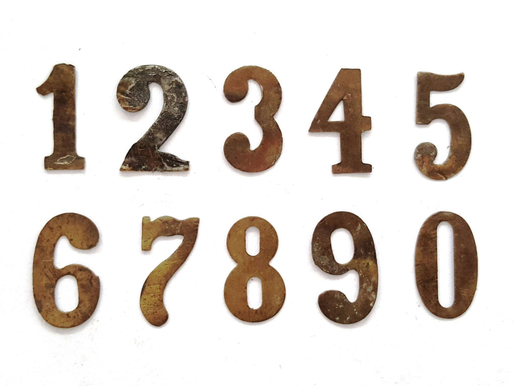 ONE Antique Four, Number 4, Authentic Shabby Brass Number Four. Room n ...