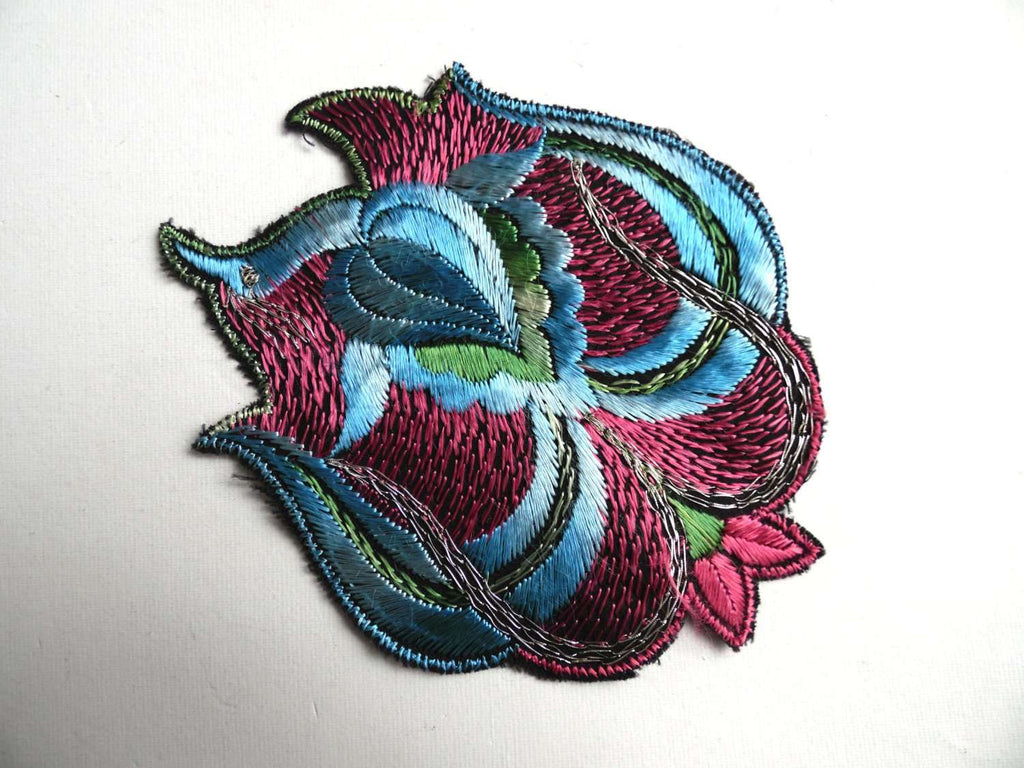 Applique, Flower applique, 1930s vintage embroidered applique. Vintage ...