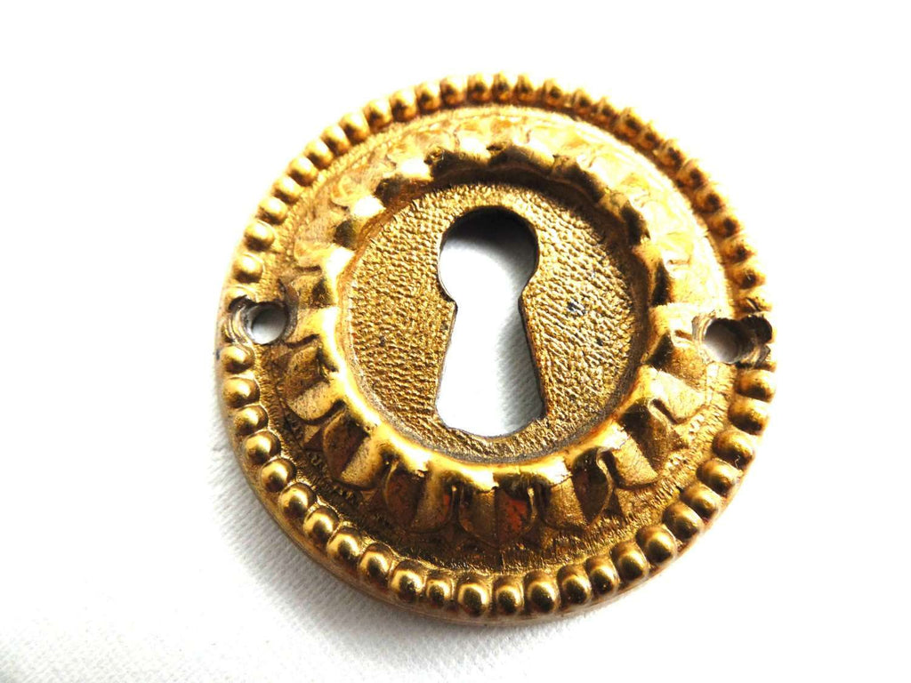 1 (ONE) Brass Keyhole cover, Solid brass Key Hole Frame, Made in Italy ...