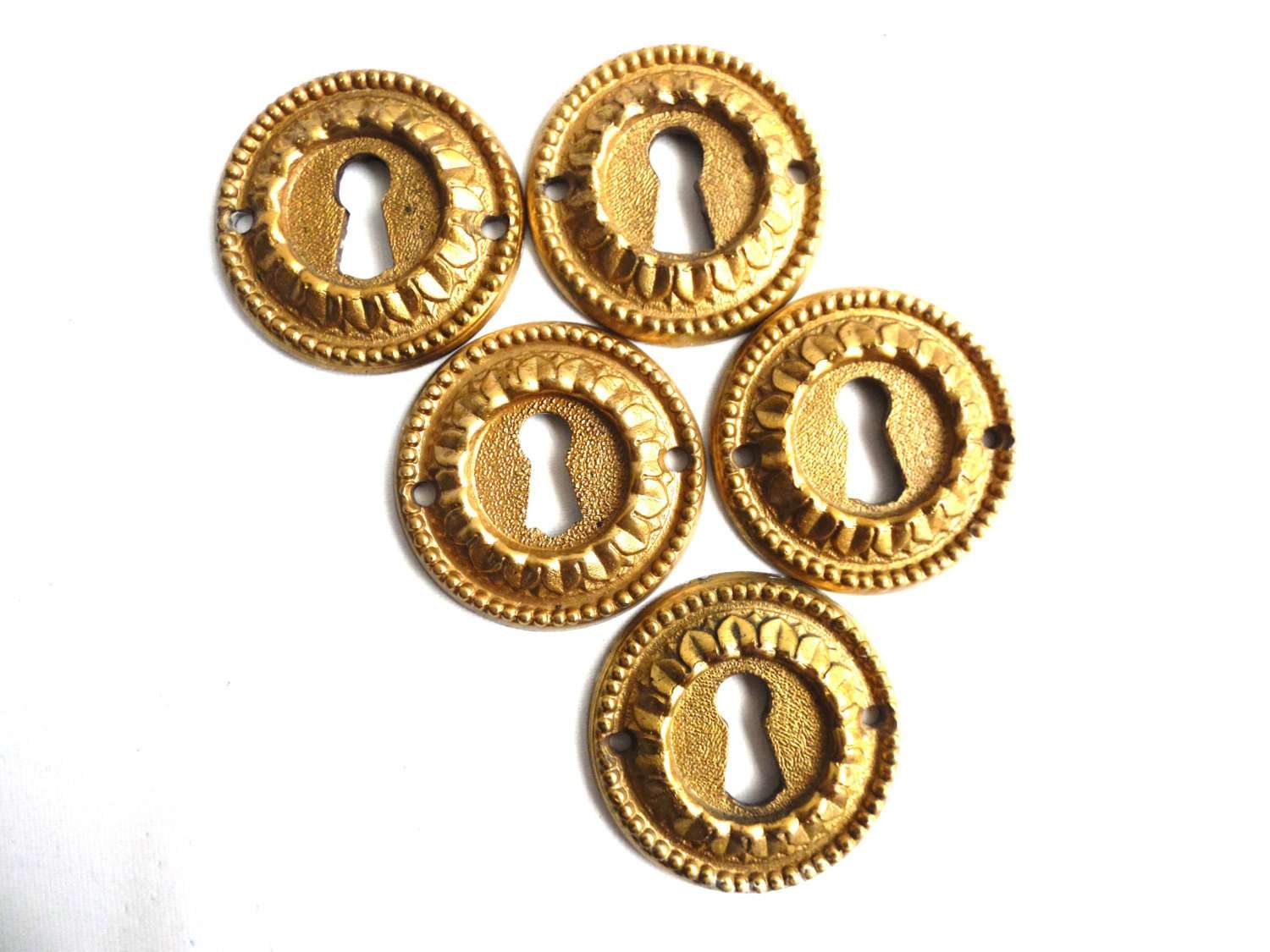 1 (ONE) Brass Keyhole cover, Solid brass Key Hole Frame, Made in Italy ...