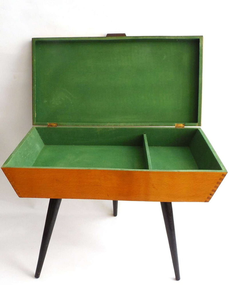 Retro Sewing Table, Wooden Sewing Table. Storage table for sewing ...