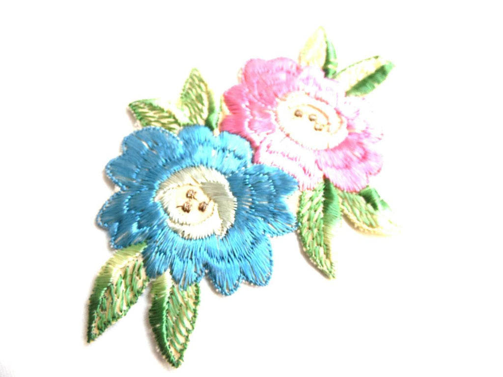 Applique, Flower applique, 1930s vintage embroidered applique. Vintage ...