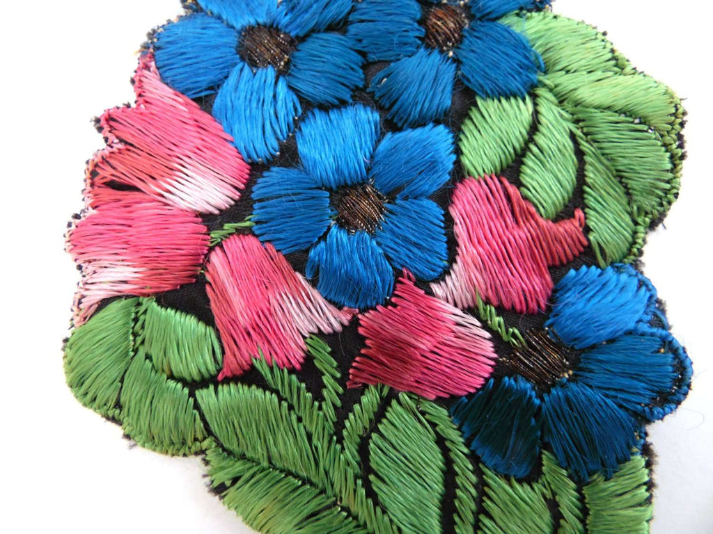1930s Flower applique, Vintage embroidered applique. Vintage floral pa ...