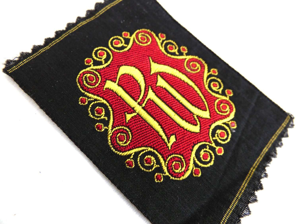 Monogram PW Applique 1930s Vintage Embroidered 'Initials PW' applique ...