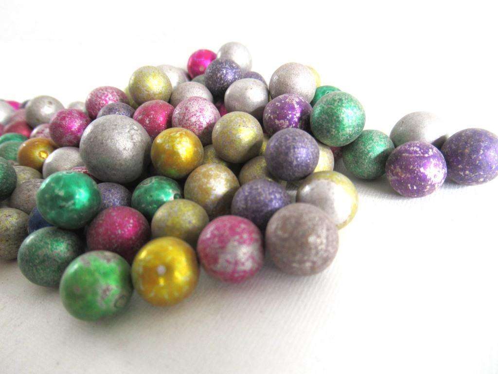 Antique Marbles, Mix of 100 Very Small Rare Clay Marbles, mixed colors ...