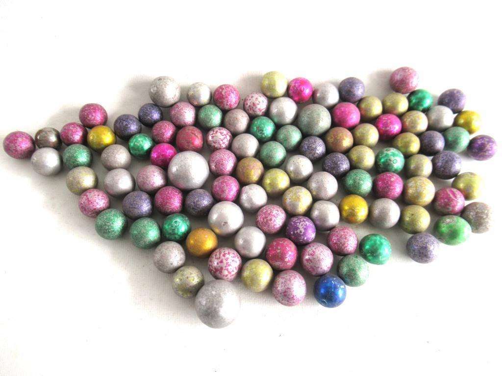 Antique Marbles, Mix of 100 Very Small Rare Clay Marbles, mixed colors ...