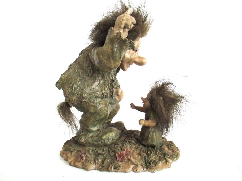 Troll, Vintage Troll with child. (Goblin, Gremlin, Hob, Imp, Gnome, Ho ...