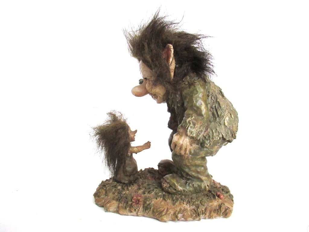 Troll, Vintage Troll with child. (Goblin, Gremlin, Hob, Imp, Gnome, Ho ...