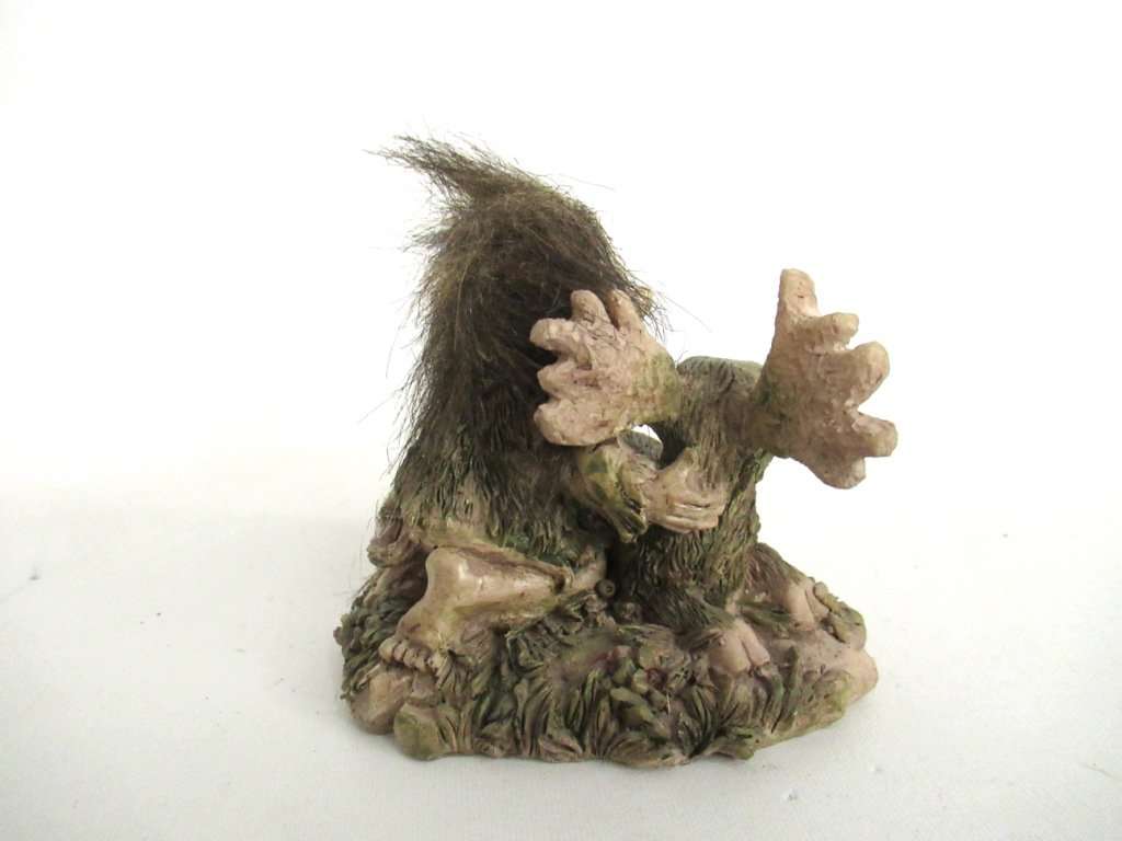 Vintage Troll with deer. (Goblin, Gremlin, Hob, Imp, Gnome, Hobgoblin ...