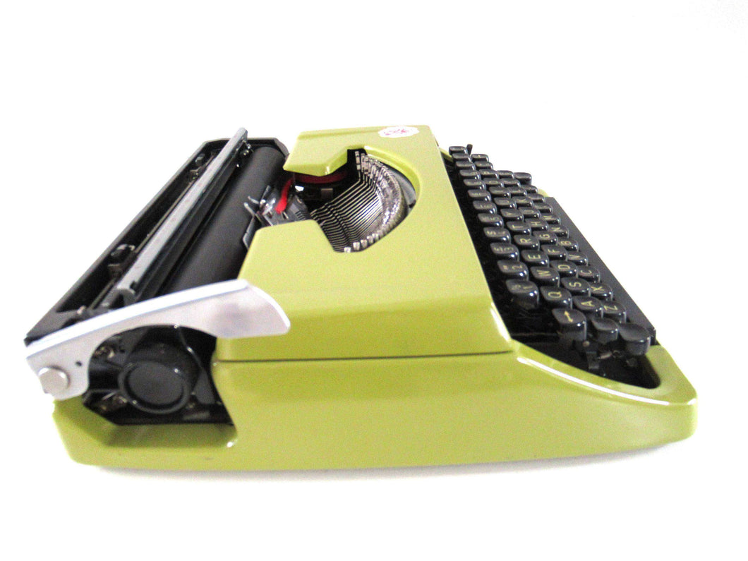 Brother Deluxe 220 working typewriter. Green metal body, two tone ink ...
