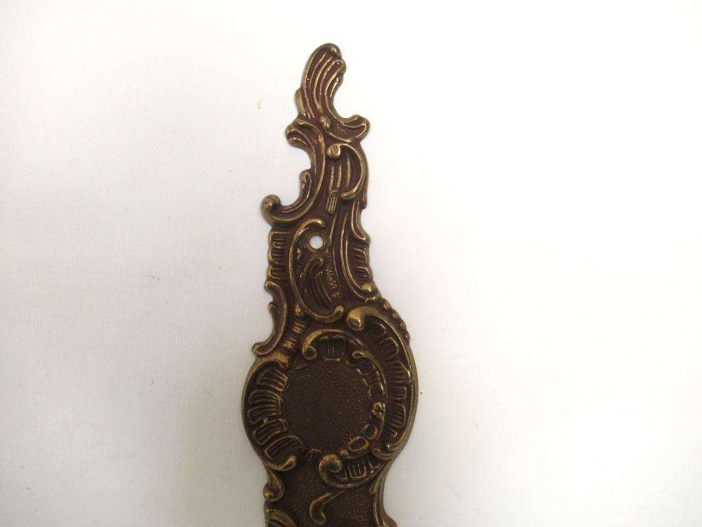 1 (One) Ornate Coat hook - Wall hook - Solid Brass Ornate Victorian st ...