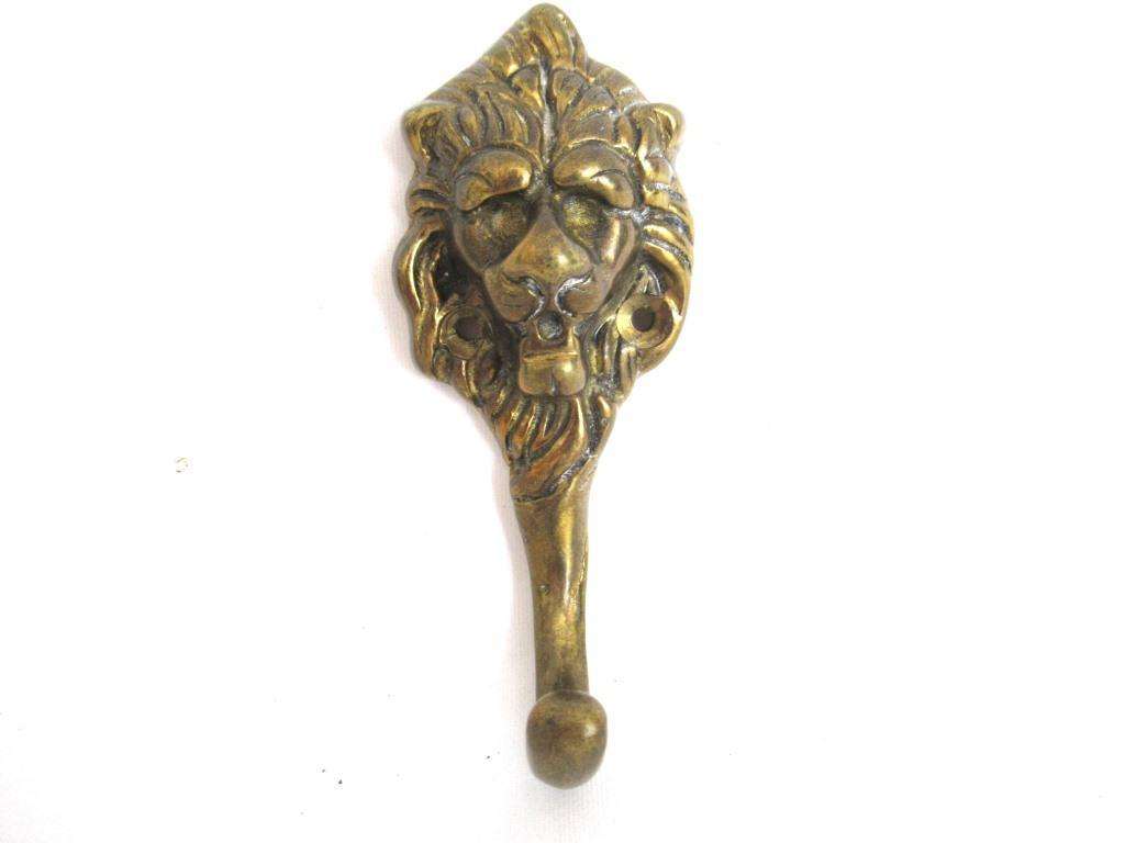 Lion Head Coat Hook, Solid Brass Lion Head Wall hook, Kitchen hook,Tow ...