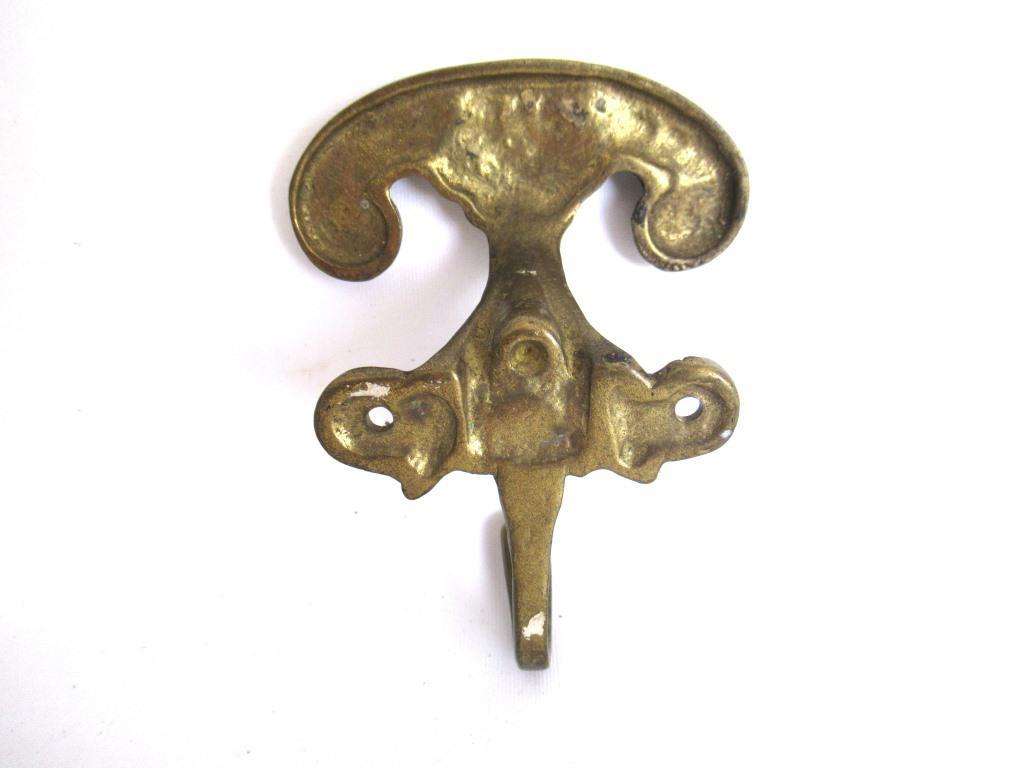 Ornate Wall hook, Coat hook, Solid Brass Victorian Style hook made in ...